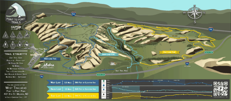 Point to Point Trails MAP | Medora - Official Ticket Site of the Medora ...